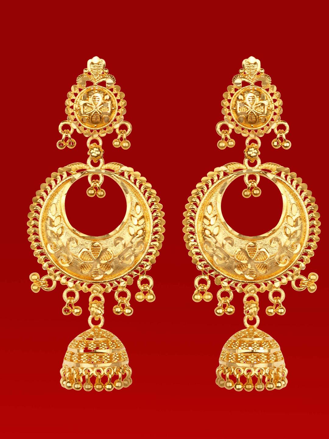 Buy Anouk Gold Plated Artificial Beaded Dome Shaped South Indian Temple ...