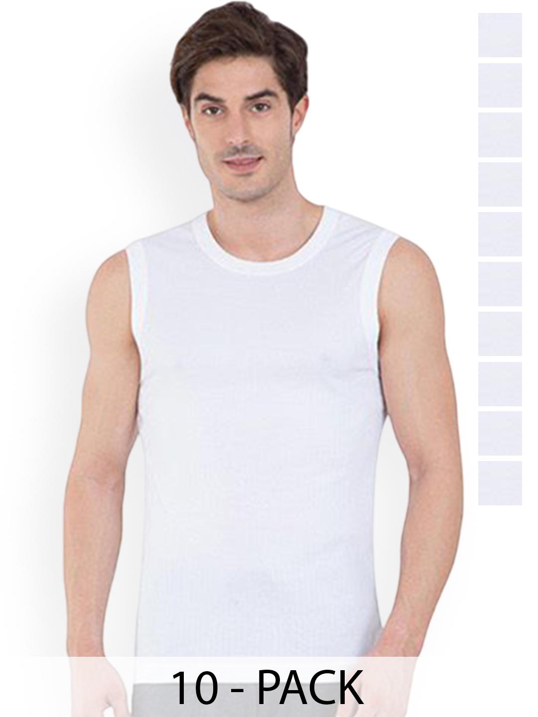 Buy COLORS By Rupa Frontline Men Pack Of 10 Anti Bacterial Cotton Tank ...