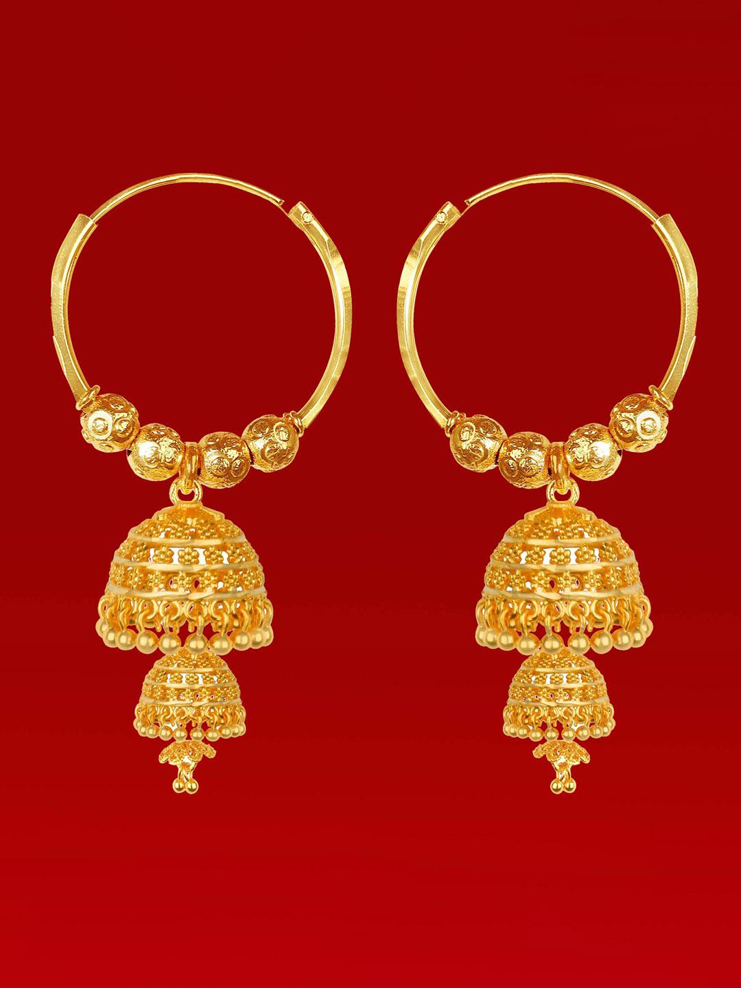Buy Anouk Gold Plated Artificial Beaded Dome Shaped South Indian Temple ...