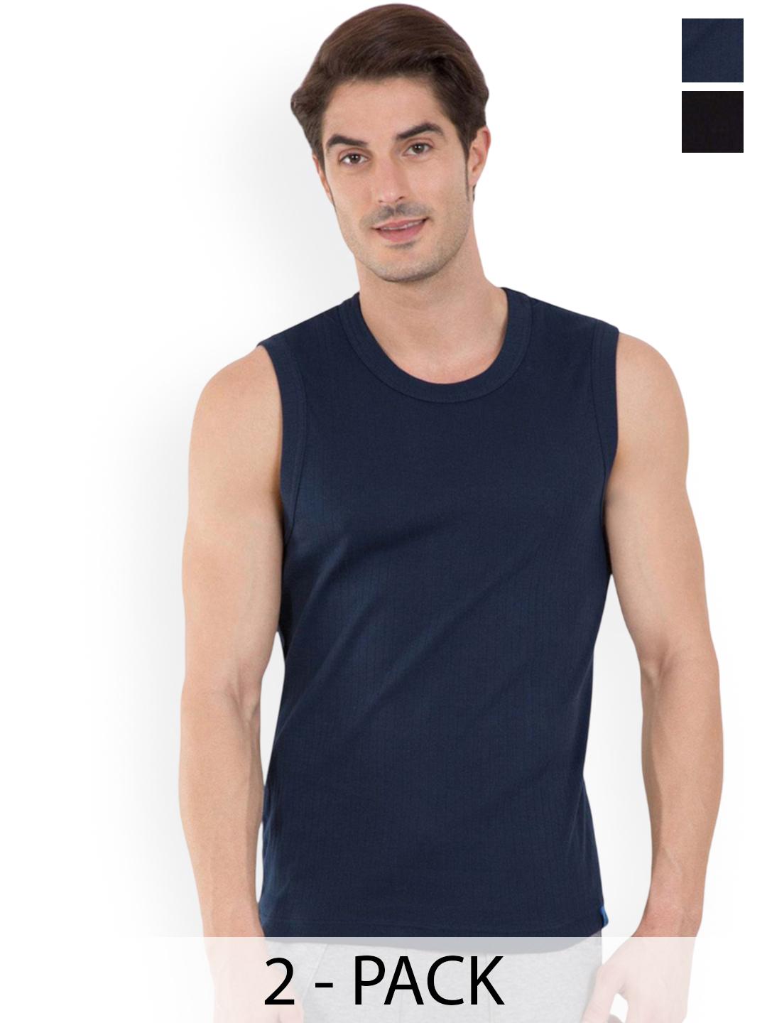 Buy COLORS By Rupa Frontline Pack Of 2 Pure Cotton Innerwear Vest ...