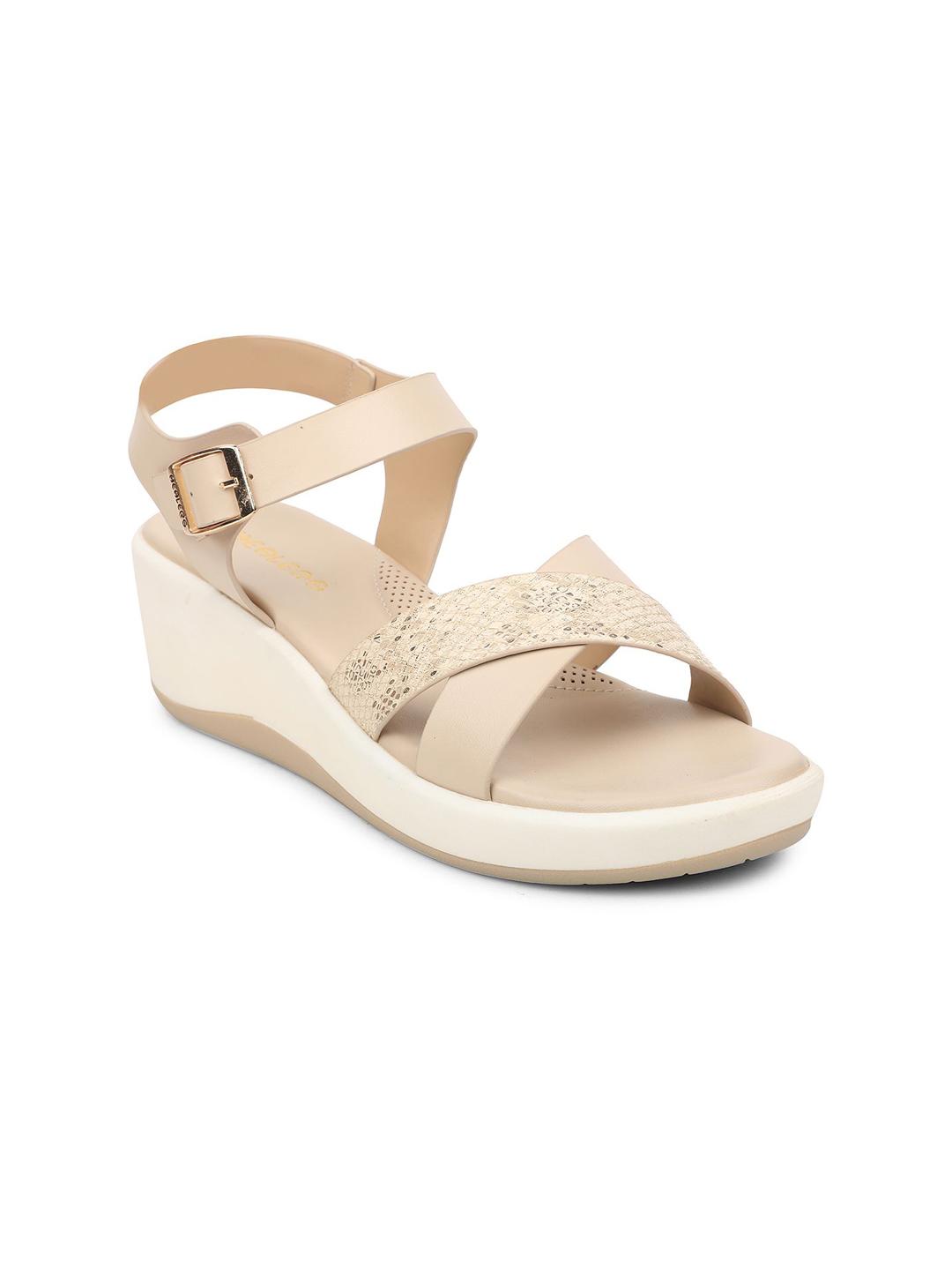 Buy Liberty PU Wedge Sandals With Buckles - Heels for Women 33008223 ...