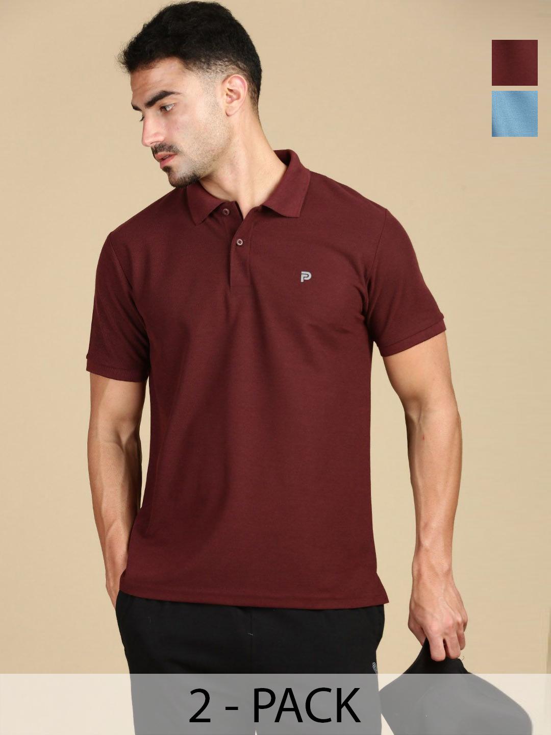 Buy LUX PARKER Men 2 Polo Collar T Shirt - Tshirts for Men 33259924 ...