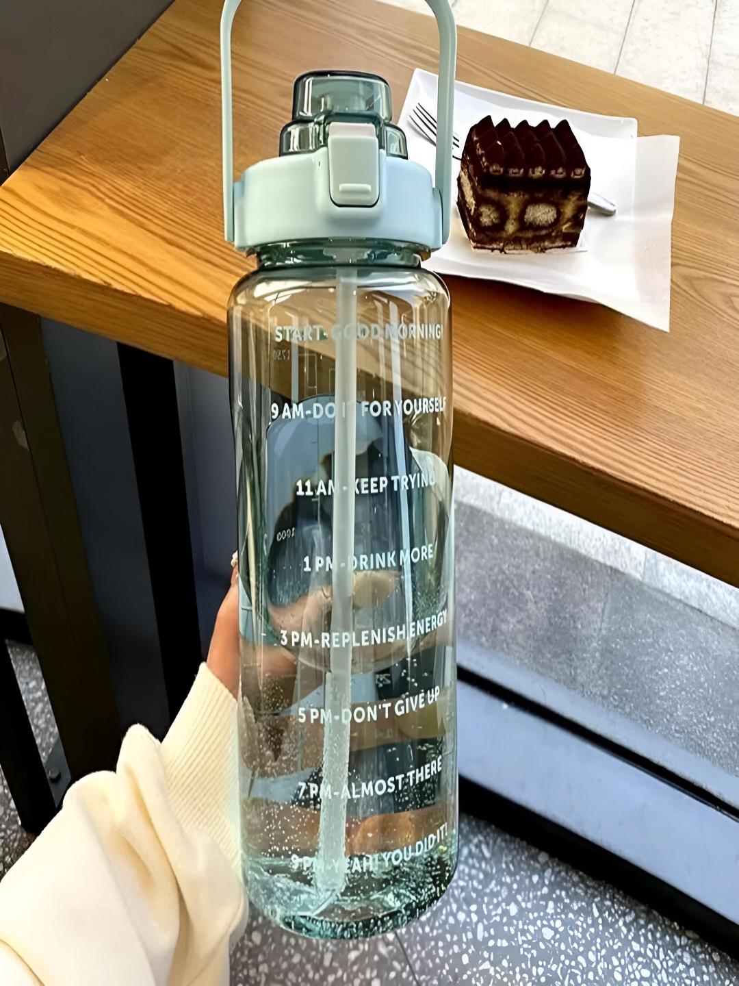 Buy SeaRegal Transparent Typography Plastic Volume Marking Sipper 2L ...