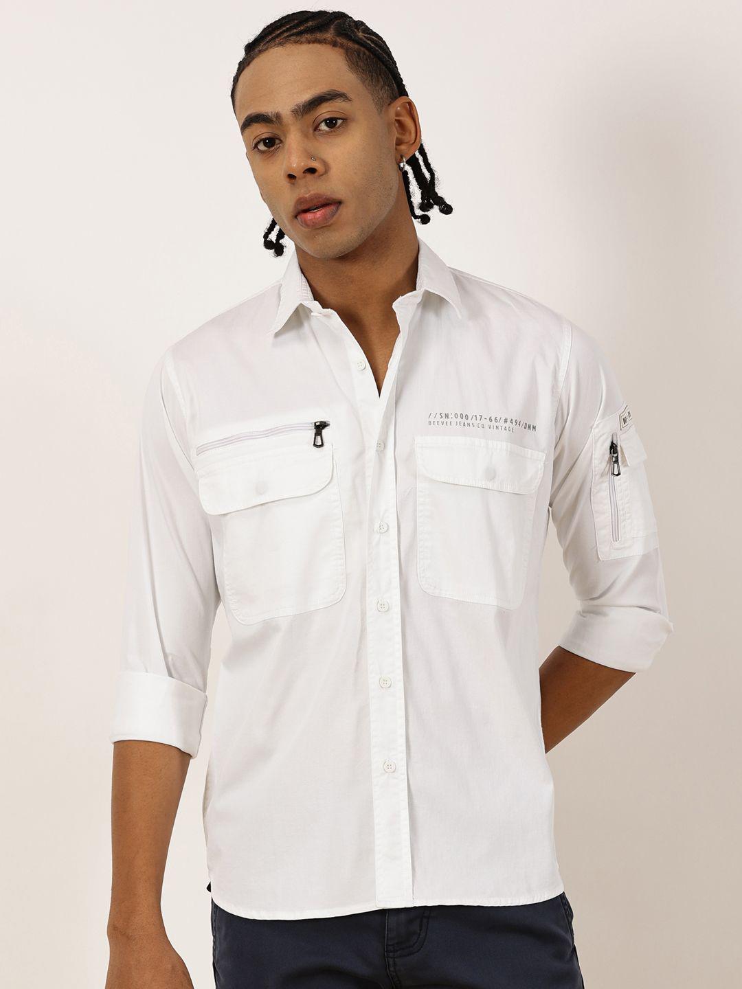 Buy Beevee Men New Fit Spread Collar Solid Cotton Casual Shirt - Shirts ...