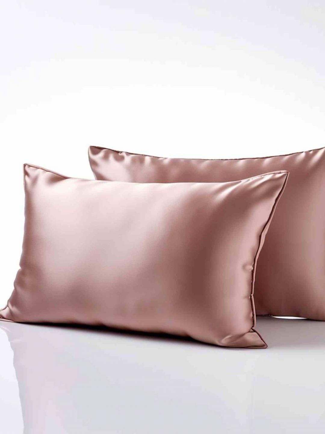 Buy COOLBEDS Brown 2 Pieces Satin Rectangle Pillow Covers - Pillow ...