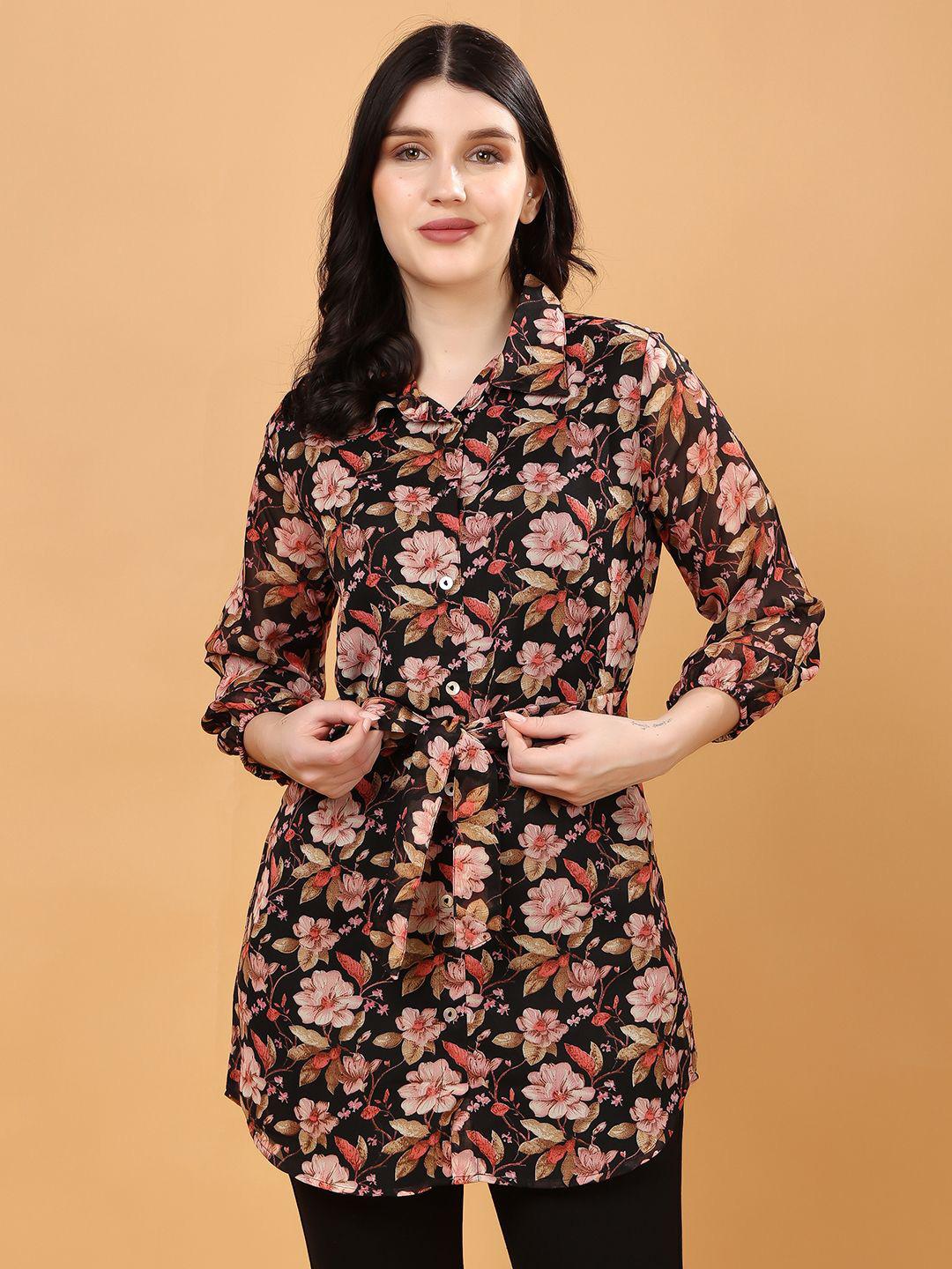 Buy Moda Rapido Plus Size Printed Shirt Collar Tunic - Tunics for Women ...