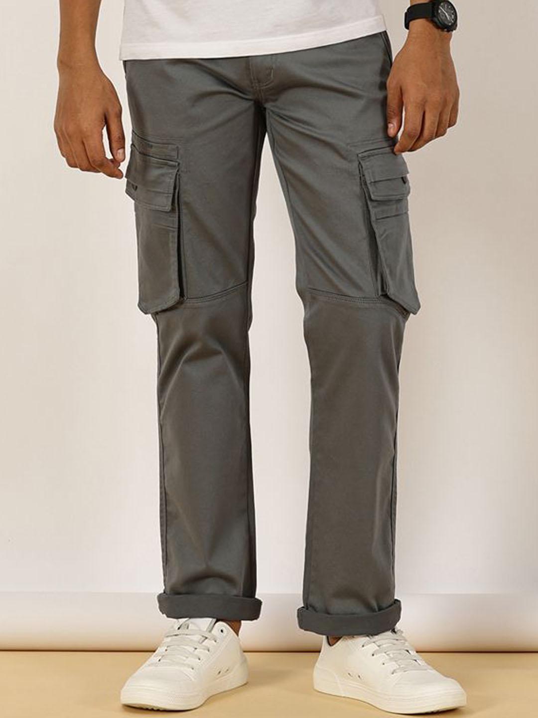 Buy Beevee Men Cotton Mid Rise Relaxed Cargos Trousers - Trousers for ...