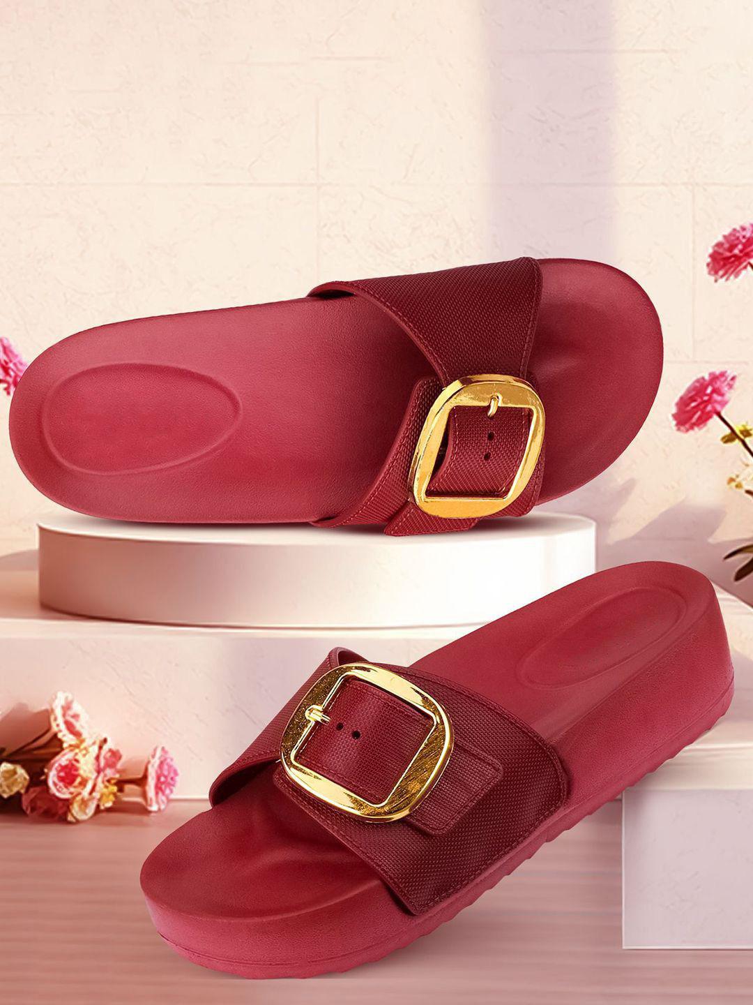 Buy PENNEN Women Sliders With Buckles - Flip Flops for Women 33365866 ...