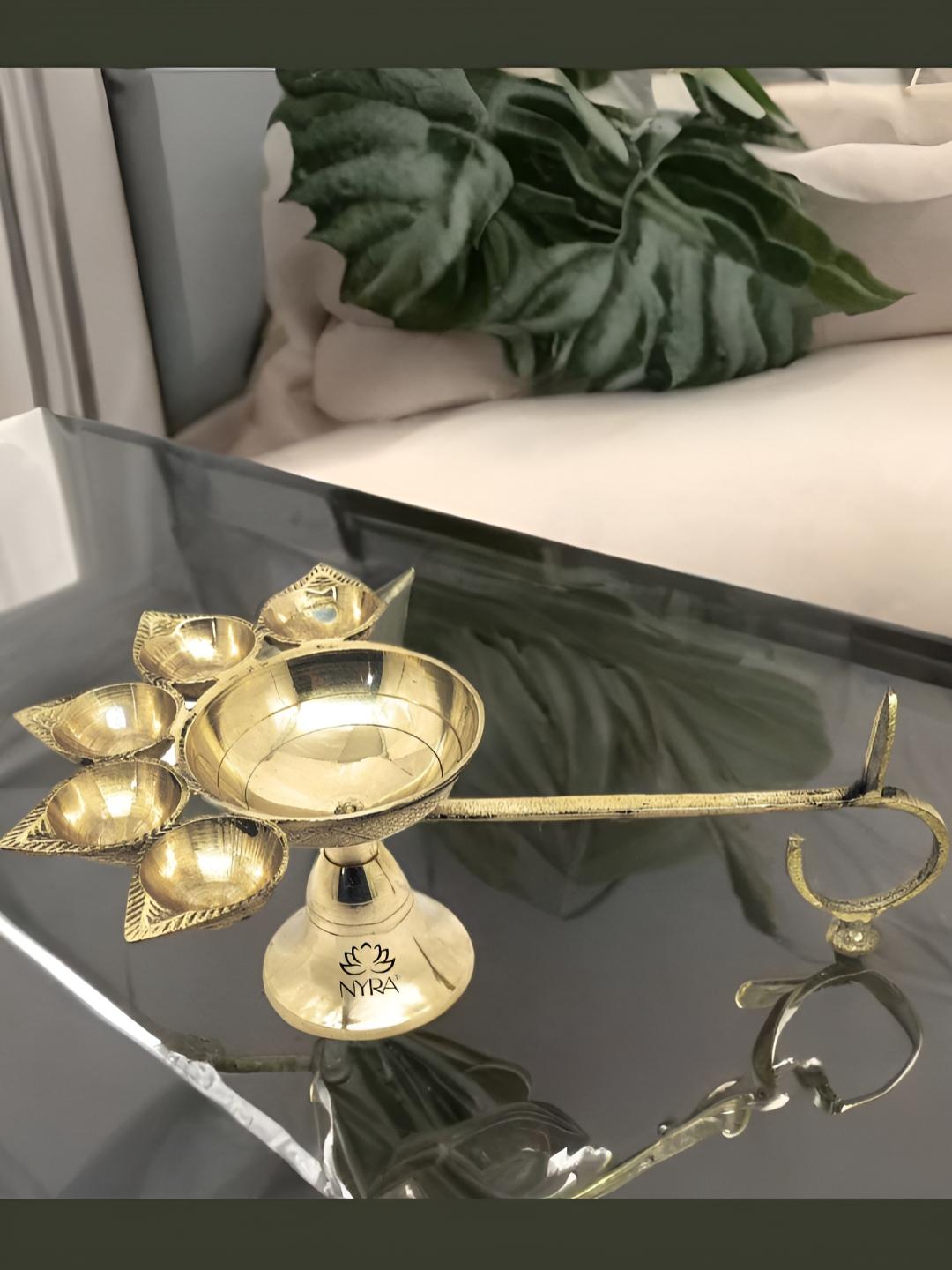 Buy Nyra Kitchenware Bronze Toned Pure Brass Panch Peetal Panchmukhi ...