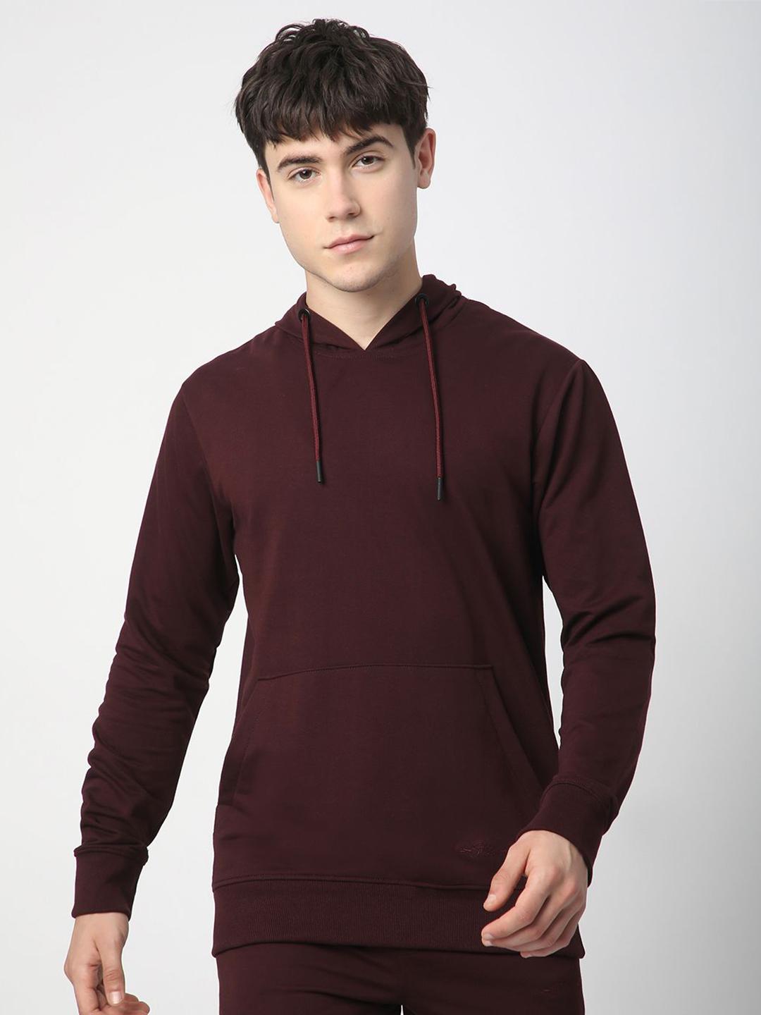 Buy Stitch Hub Men Solid Hooded Long Sleeves Sweatshirt - Sweatshirts ...