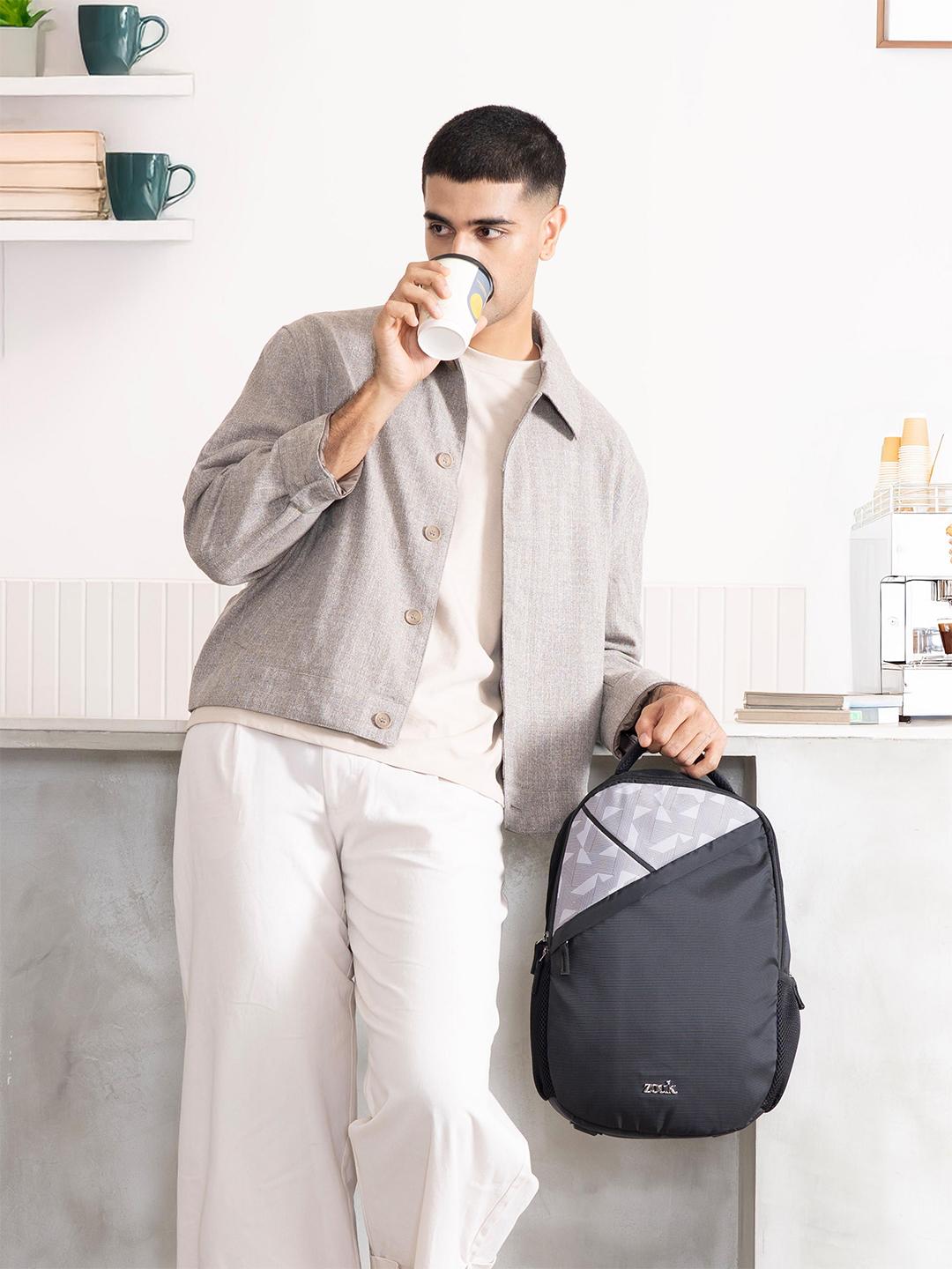 Buy ZOUK Aravalli Men Abstract Printed Taaran Backpack With Compression ...