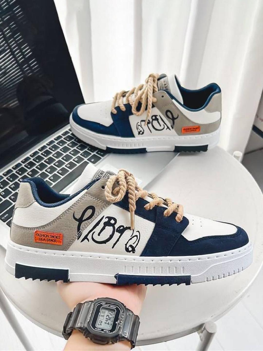 Buy Ifah Women Colourblocked Round Toe Comfort Insole Lace Ups Sneakers - Casual Shoes for Women ...