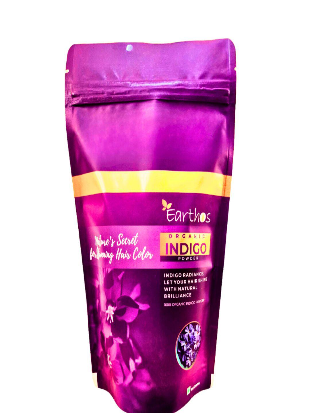 Buy Earthos 100% Natural Indigo Powder Strenghtens Hair Color 100 G ...