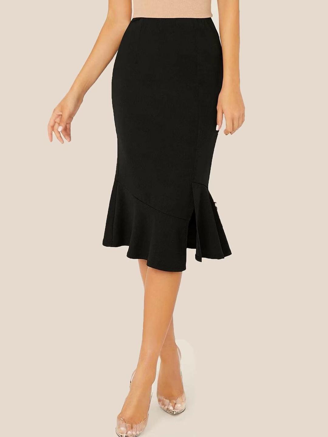 Buy DIMPY GARMENTS Women Fish Cut Pencil Midi Skirt - Skirts for Women ...