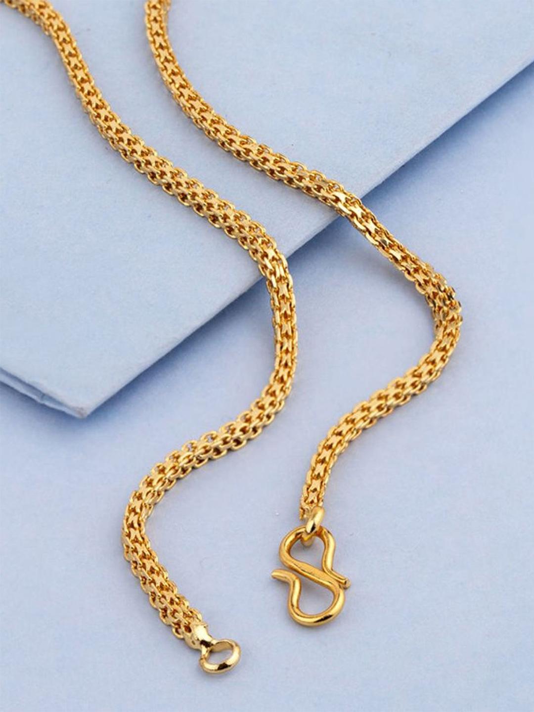 Buy SANAA CREATIONS Unisex Gold Plated Statement Chain - Necklace And ...