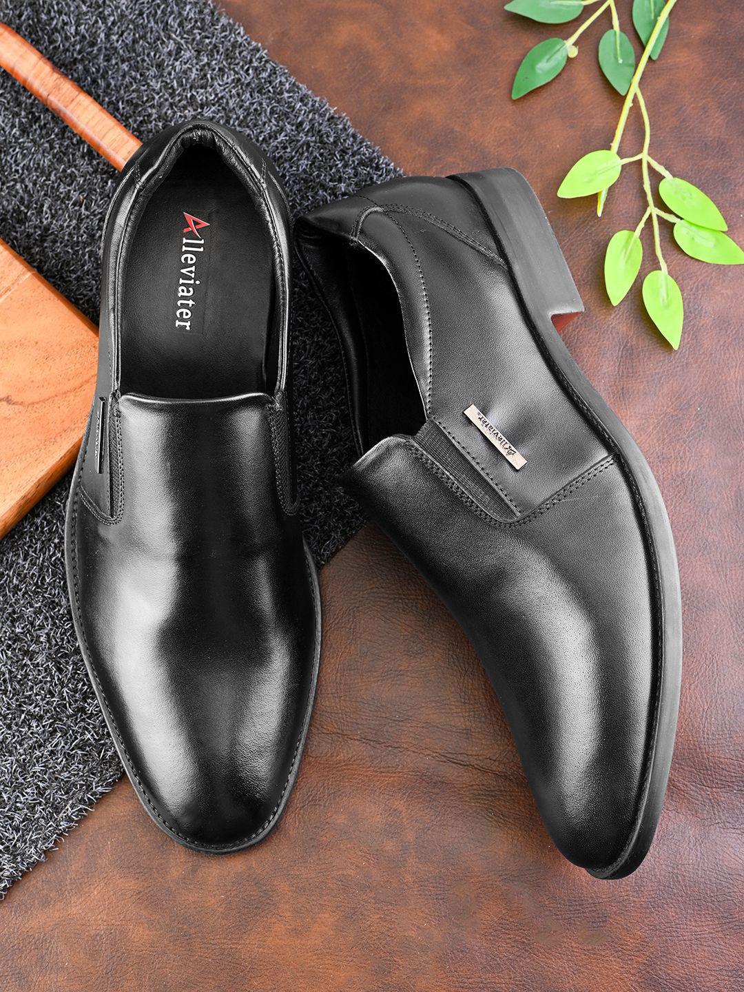 Buy Alleviater Men Leather Formal Slip Ons - Formal Shoes for Men ...
