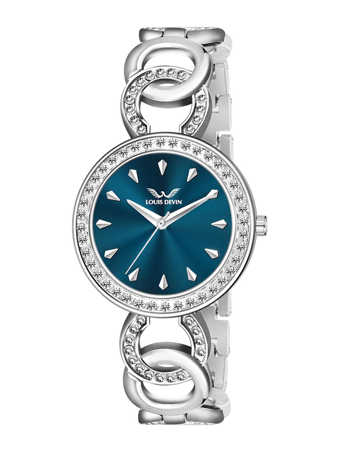 Buy LOUIS DEVIN Women Brass Dial & Stainless Steel Straps Analogue ...