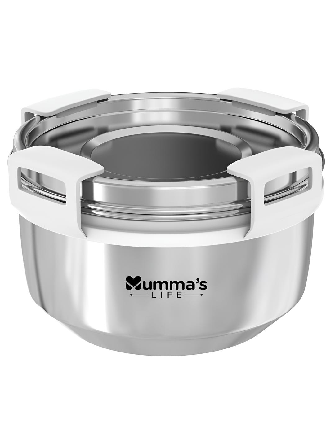 Buy Mumma's Life Silver Solid Stainless Steel Easy To Clean 1PCs Lunch ...