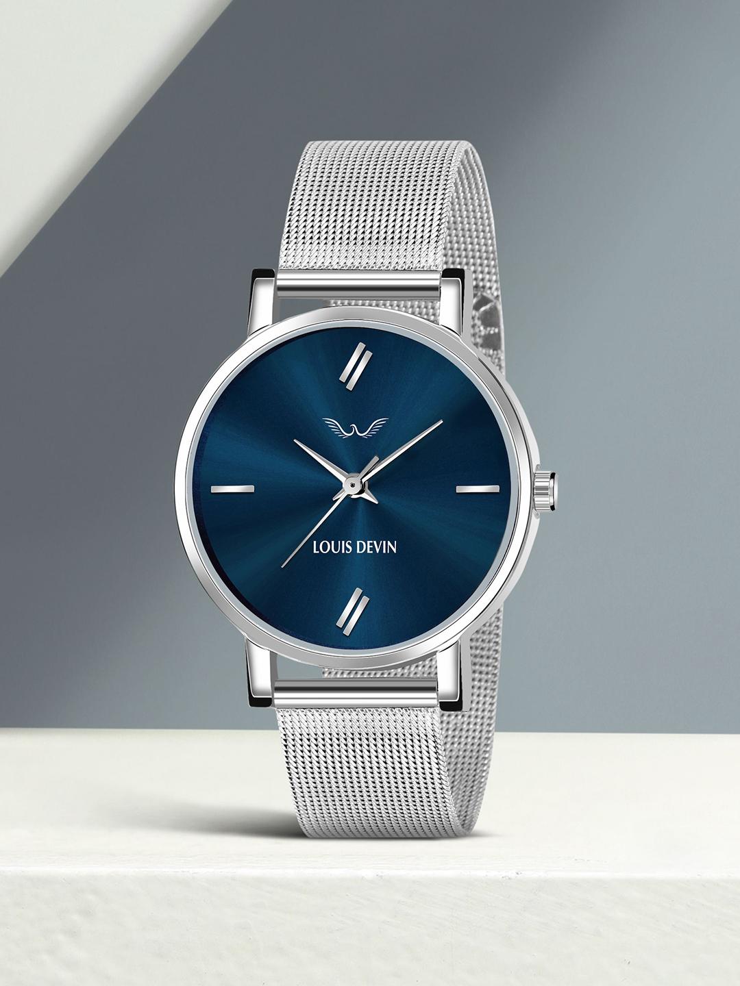 Buy LOUIS DEVIN Women Brass Dial & Stainless Steel Straps Analogue ...