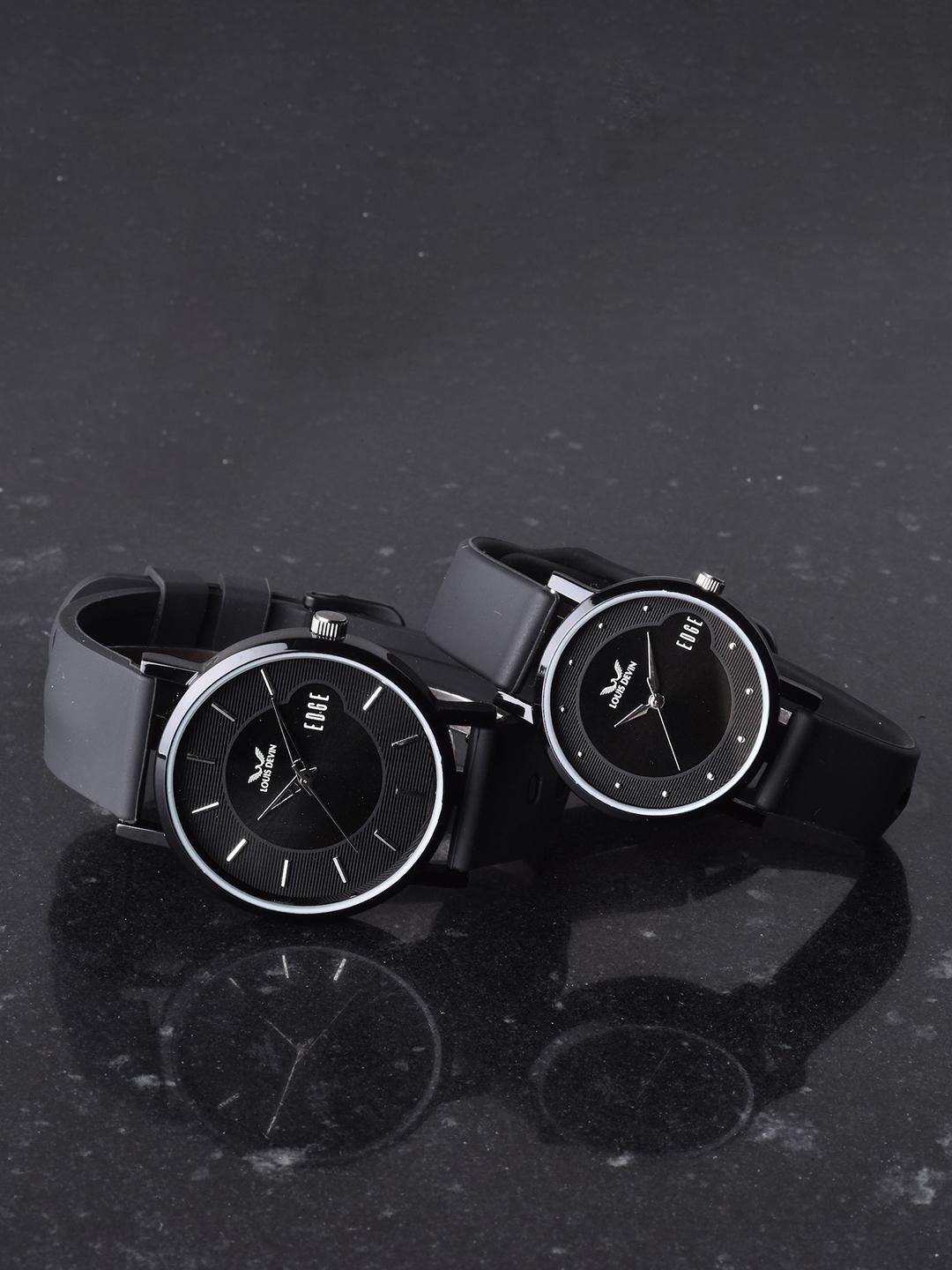 Buy LOUIS DEVIN Unisex Brass Dial & Straps Analogue Watch LDCM BK092 ...