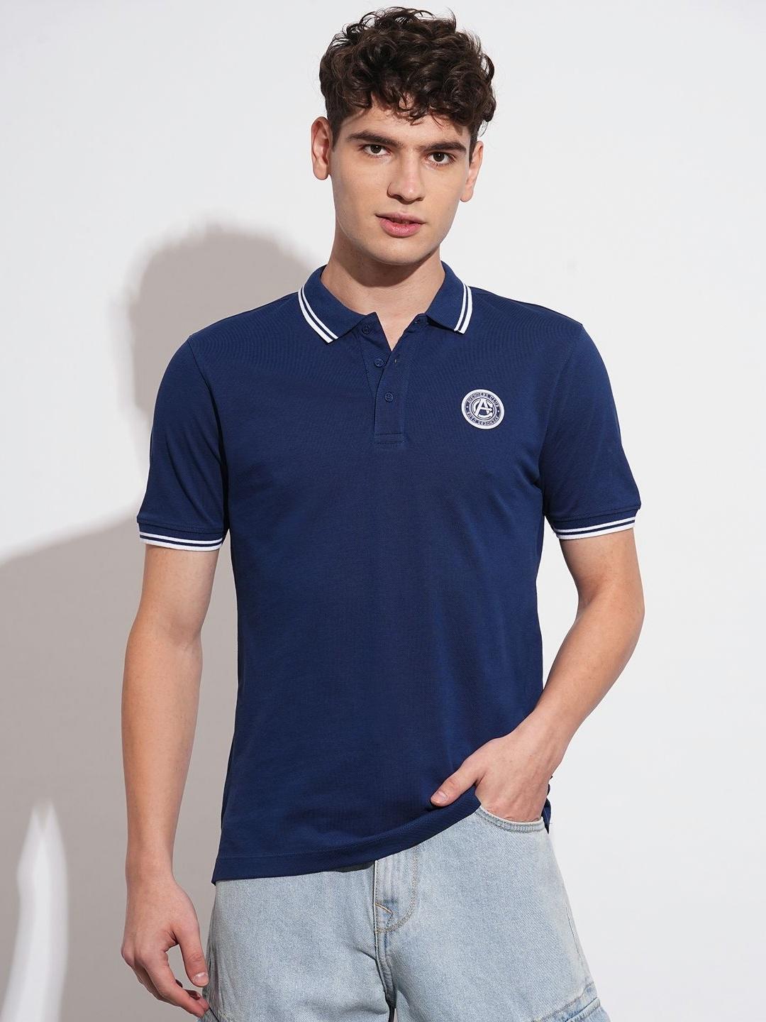 Buy Being Human Men Avengers Polo Collar Applique Slim Fit T Shirt ...