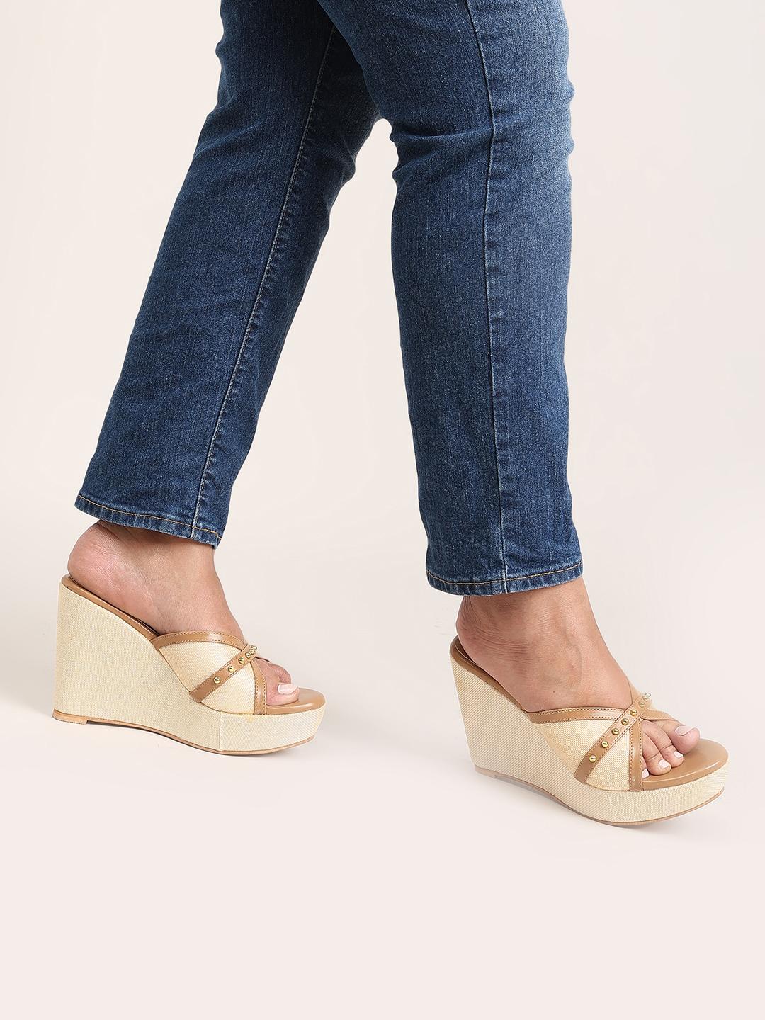 Buy Nysah Leather Comfort Sandals - Heels for Women 33052614 | Myntra
