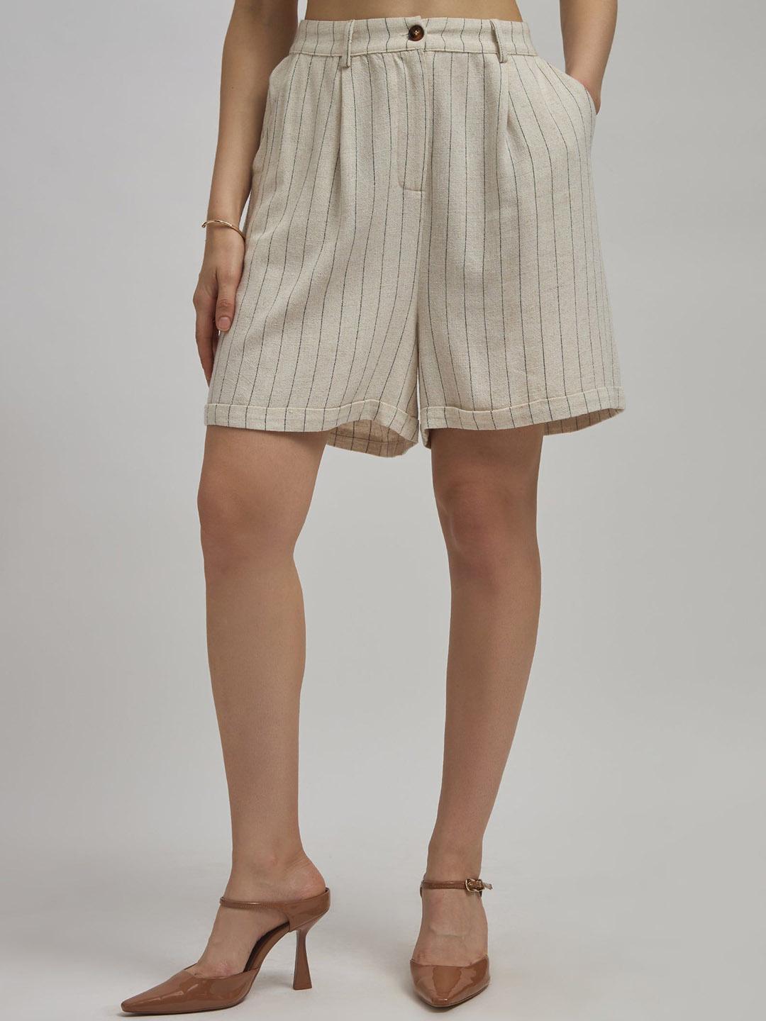 Buy Virgio Women Striped Loose Fit Technology Shorts - Shorts for Women ...