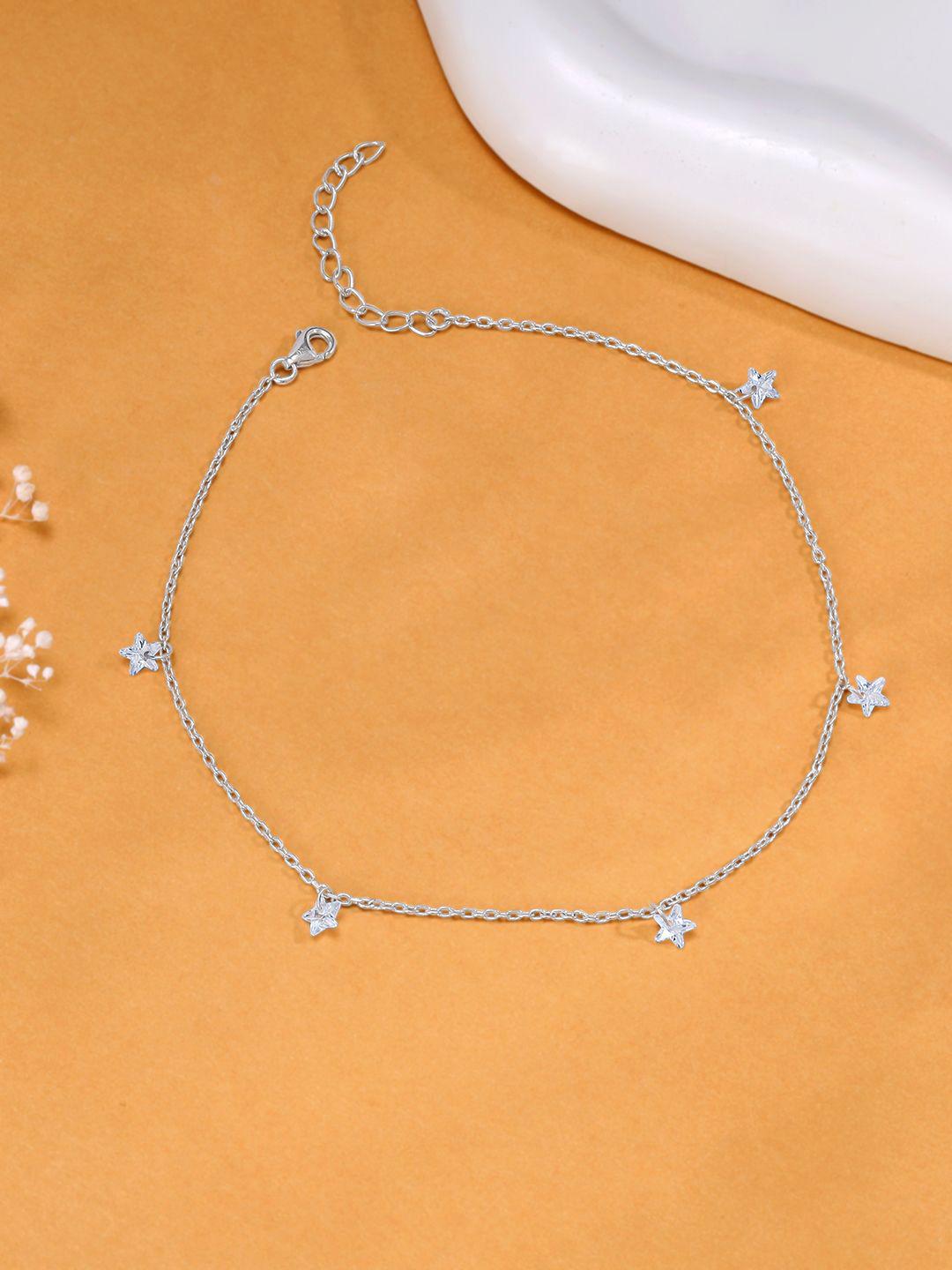 Buy GIVA Rhodium Plated Anklet - Anklet for Women 33121648 | Myntra