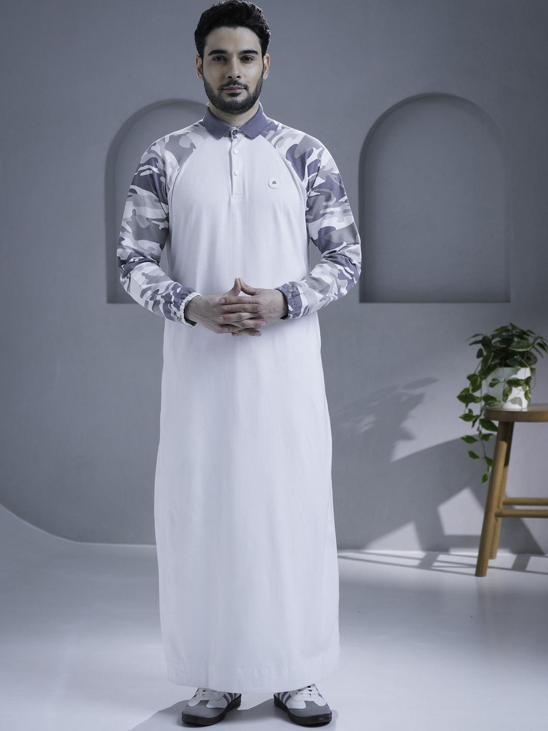 Buy MASHROO Ordu White Knitted Thobe For Men - Kurtas for Men 33116183 ...