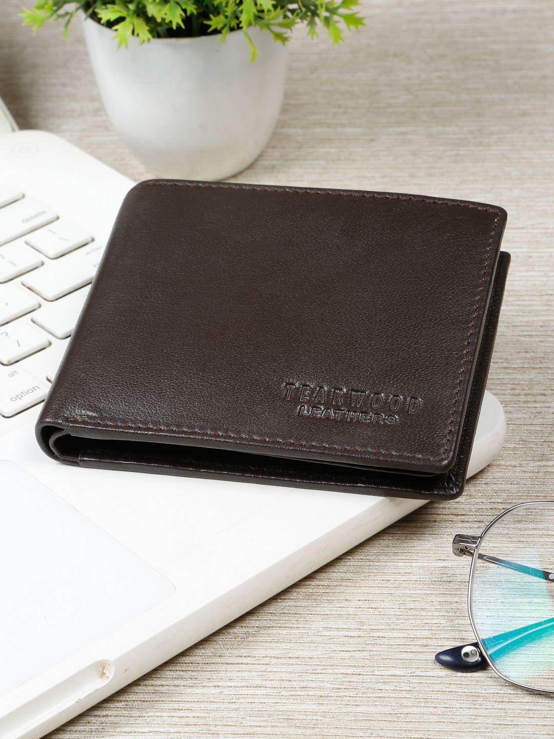 Buy Teakwood Leathers Men Leather Two Fold Wallet - Wallets for Men ...