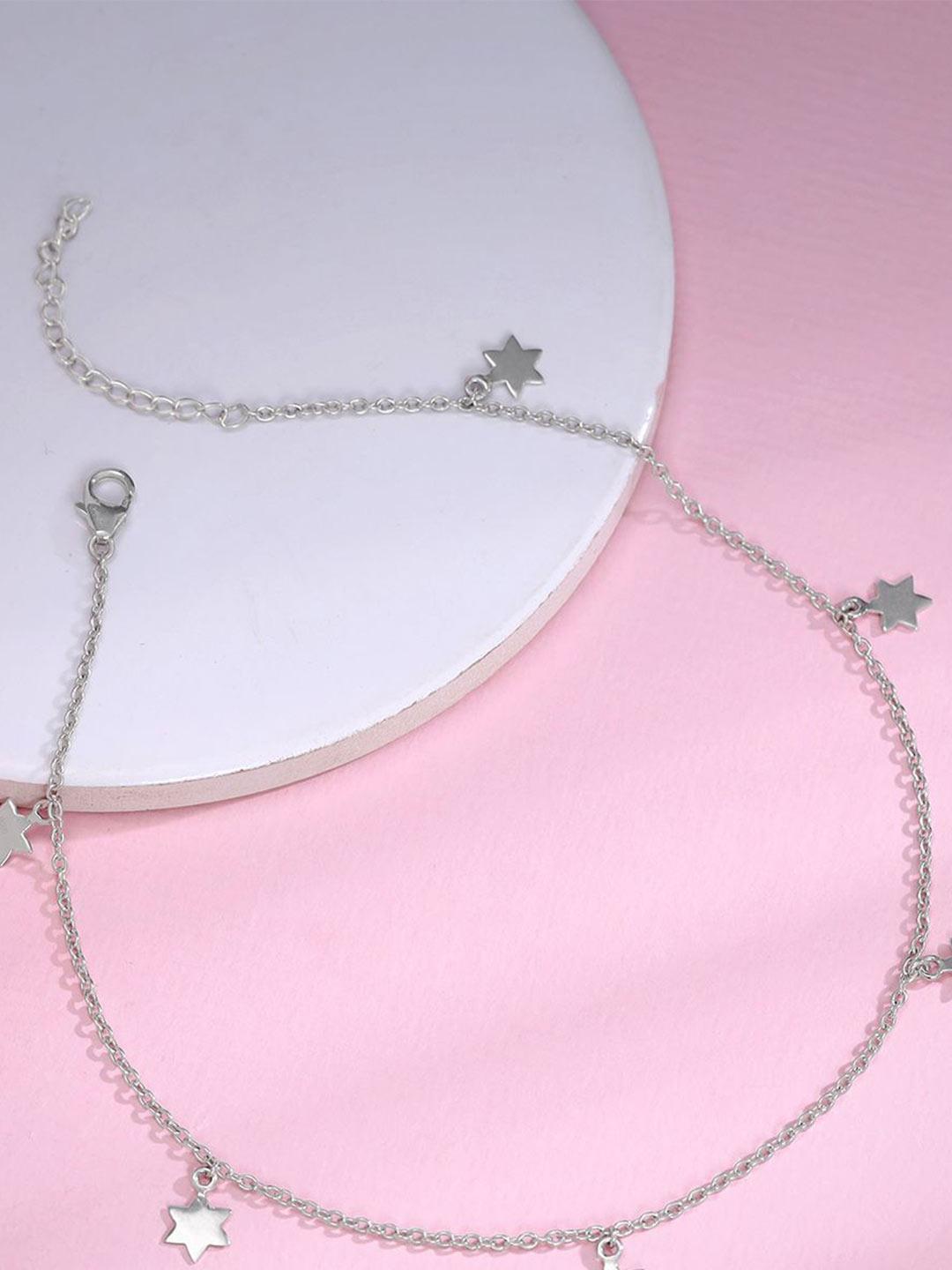 Buy GIVA Rhodium Plated Anklet - Anklet for Women 33121626 | Myntra