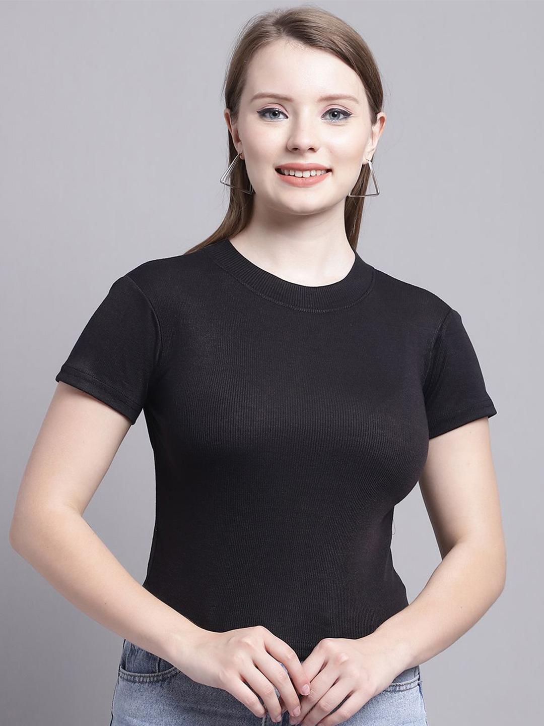Buy GRACIT Cotton High Low Crop Top - Tops for Women 33118345 | Myntra