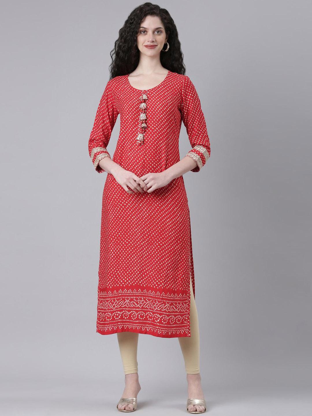 Buy Neerus Women Bandhani Printed Kurta - Kurtas for Women 33108600 ...