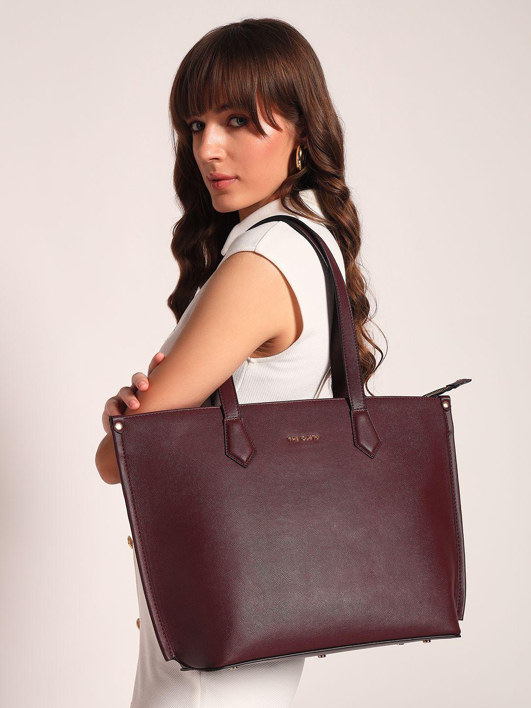 Buy THE GUSTO Textured Structured Tote Bag - Handbags for Women ...