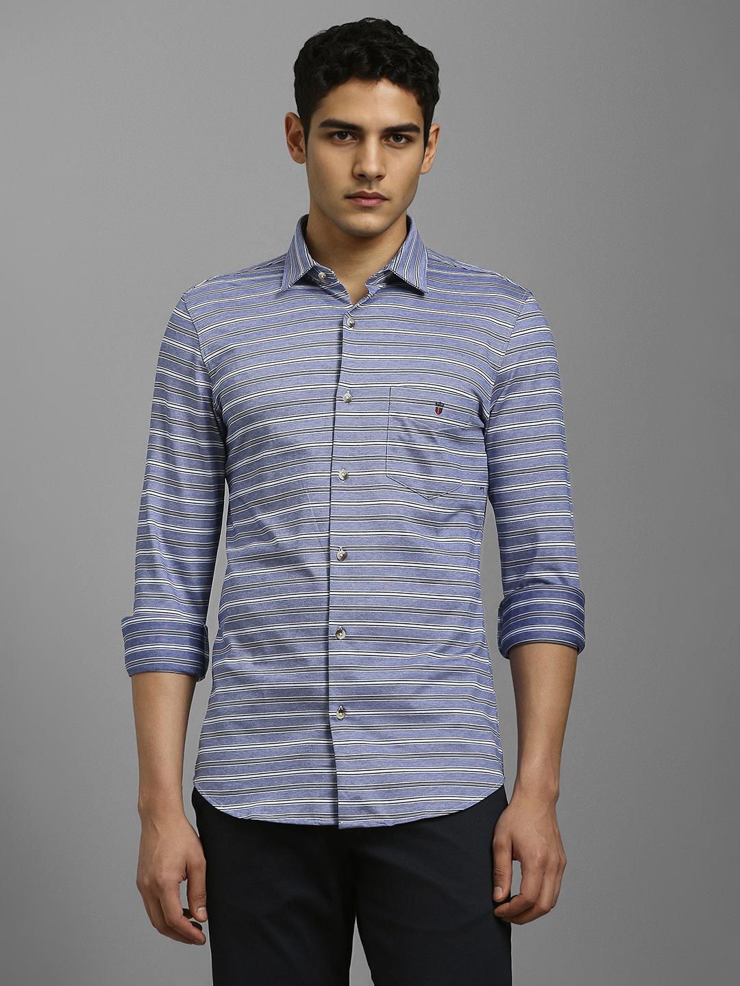 Buy Louis Philippe Sport Men Slim Fit Horizontal Stripes Striped Casual ...