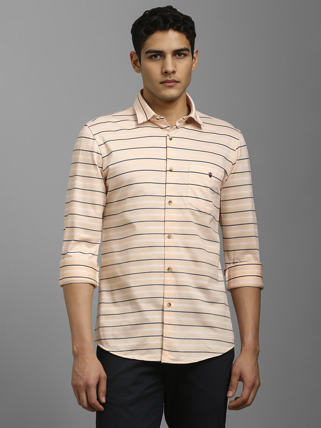 Buy Louis Philippe Sport Men Slim Fit Horizontal Stripes Striped Casual ...