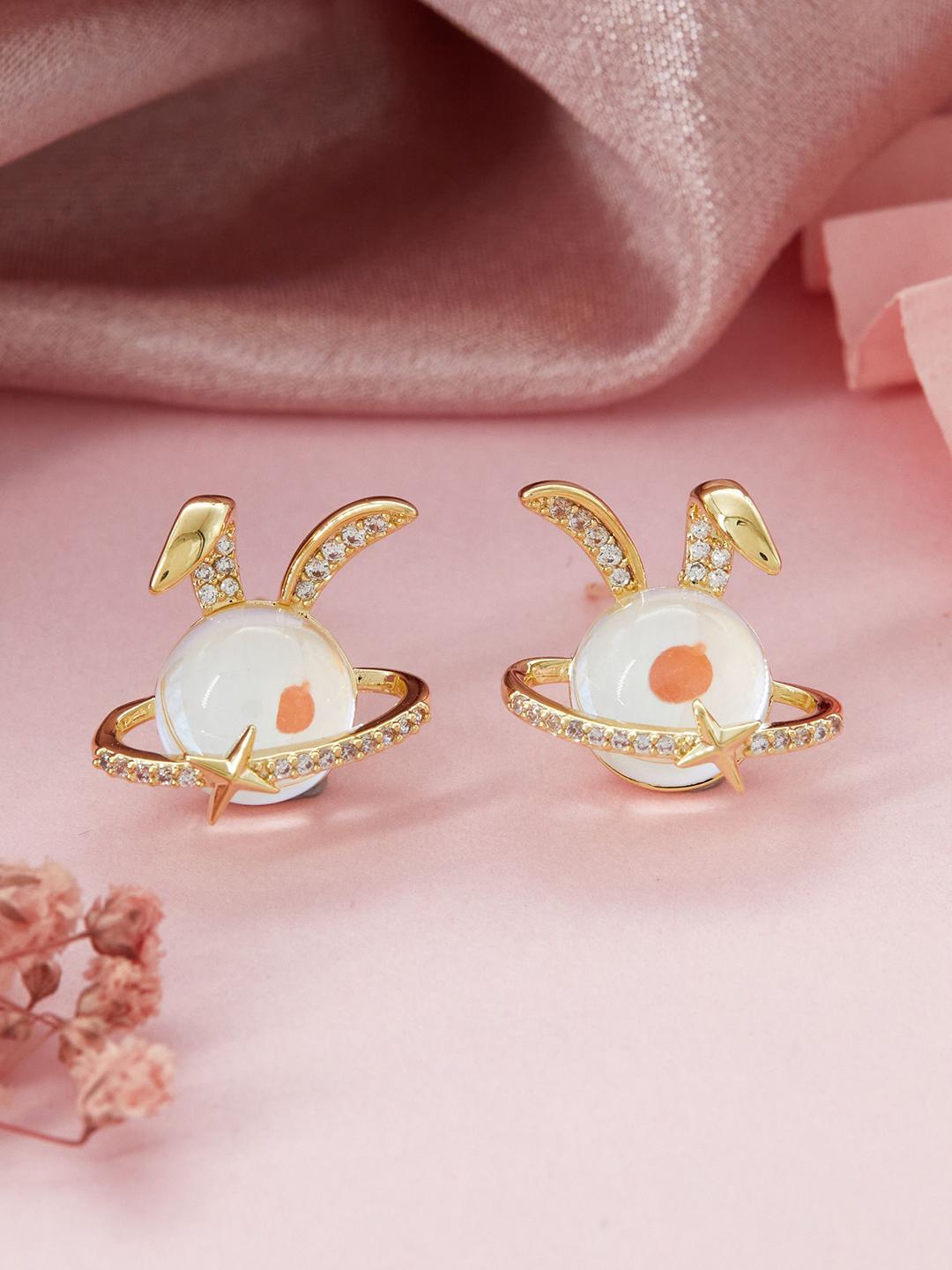 Buy GC Jewelery Gold Plated Artificial Stones Studded Contemporary ...