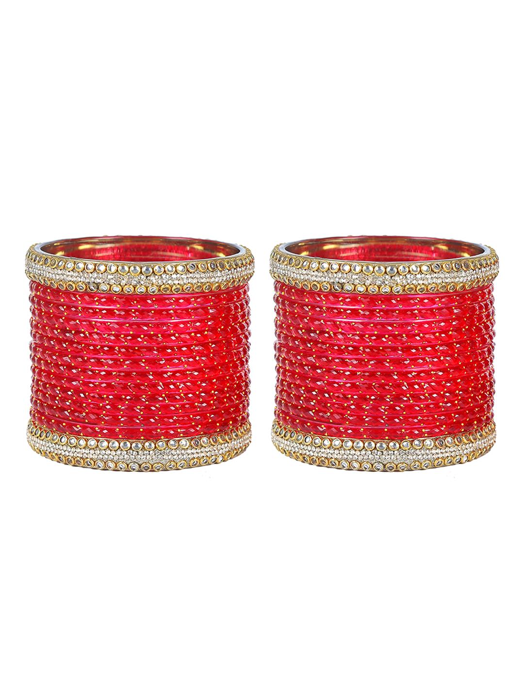 Buy KOTTIAR CREATIONS Set Of 28 Glass Diamond Crystal Stone Studded ...