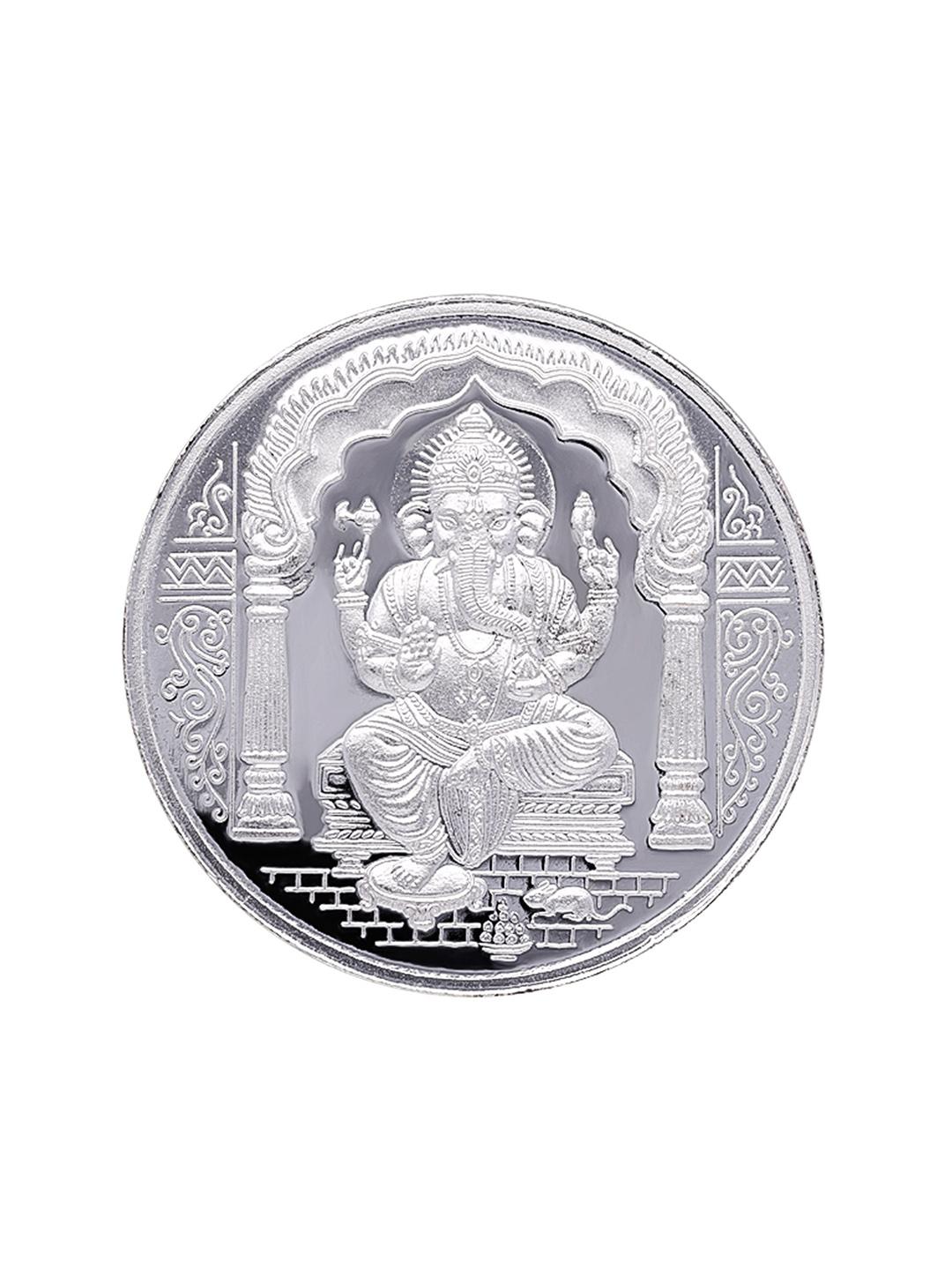 Buy C KRISHNIAH CHETTY JEWELLERS PVT LTD 999 Pure Silver Ganesha Coin ...