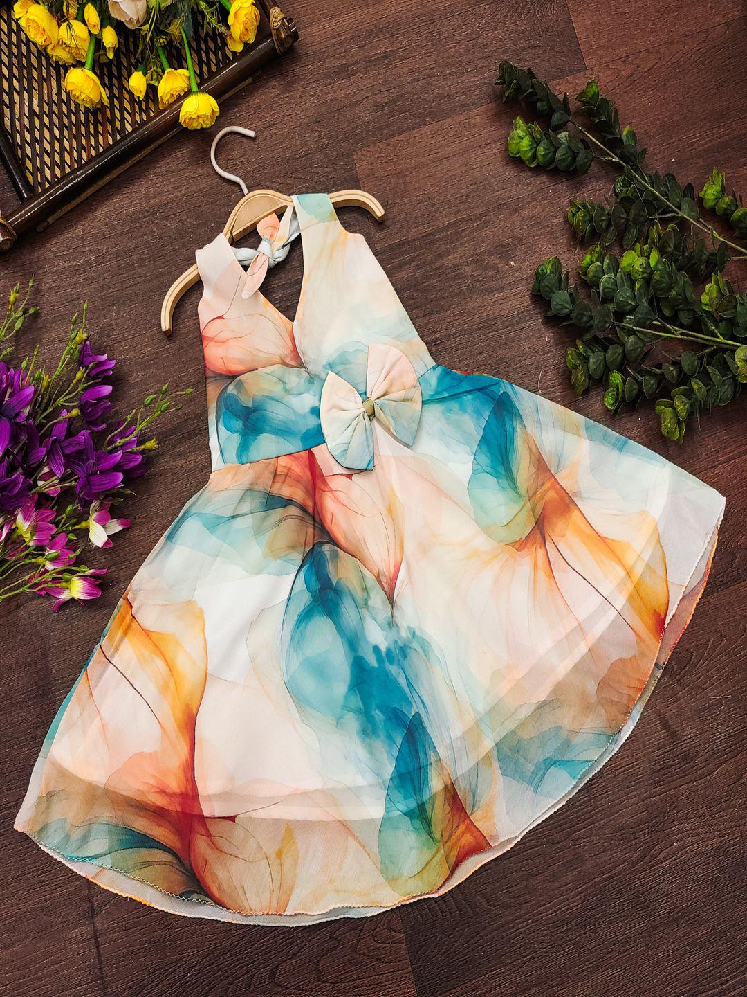 Buy Tejam Girls Floral Printed Fit & Flare Dress - Dresses for Girls ...