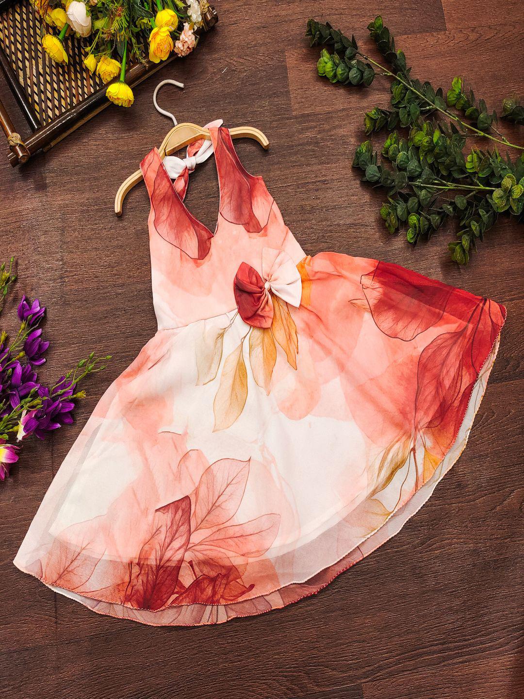 Buy Tejam Girls Floral Printed Fit & Flare Dress - Dresses for Girls ...