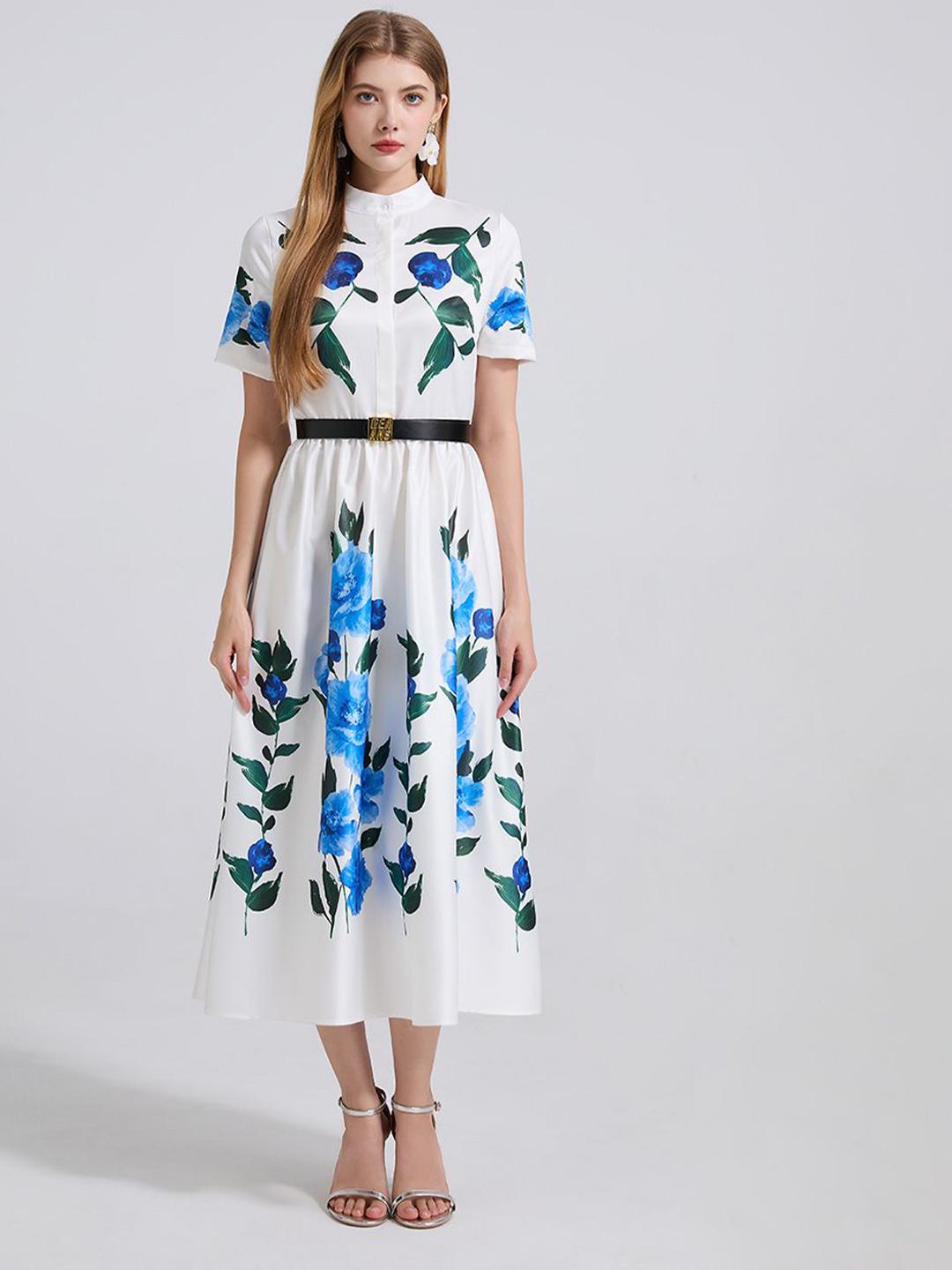 Buy JC Collection Women Floral Print Fit & Flare Dress - Dresses for ...