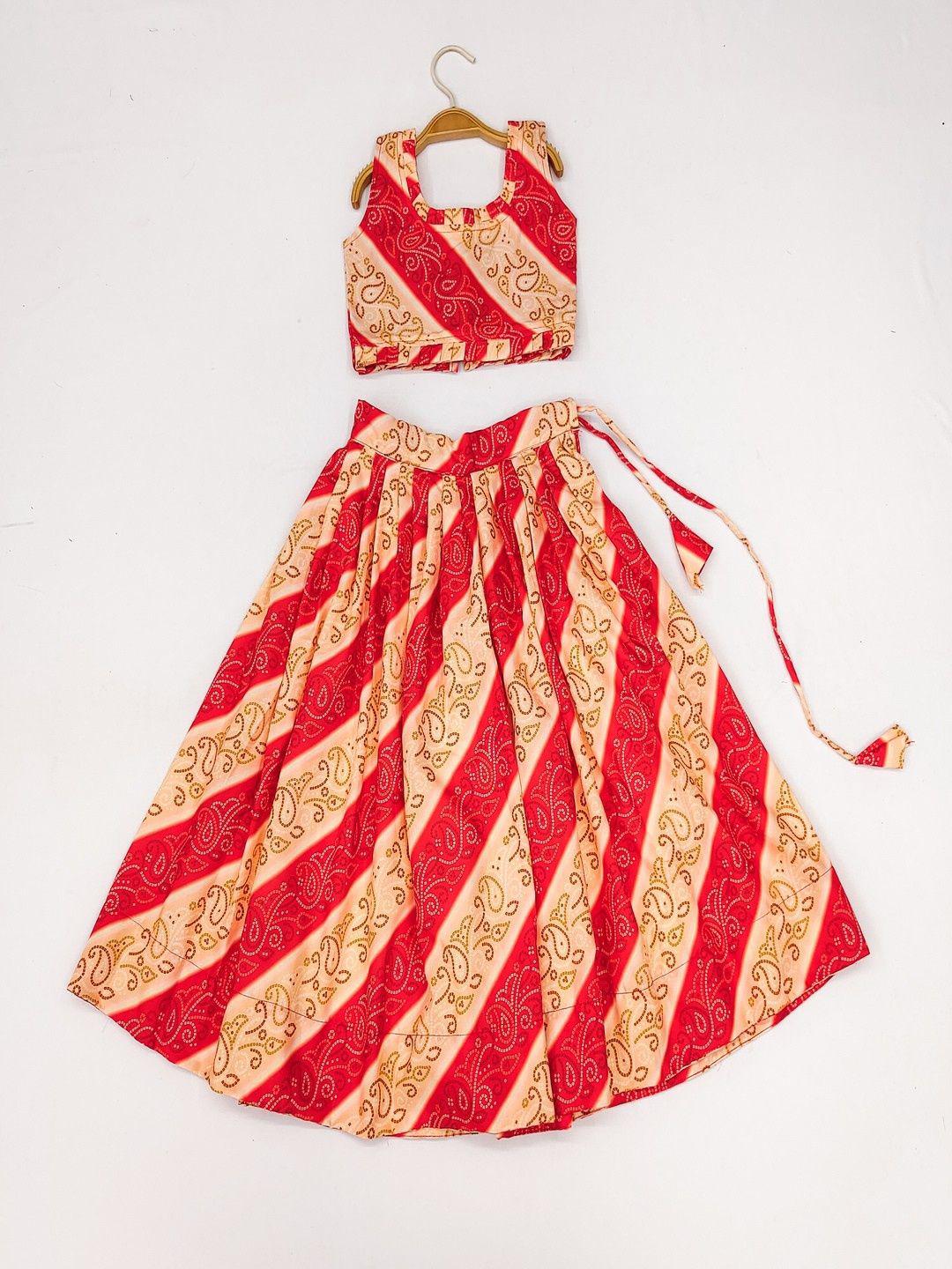 Buy Tejam Girls Paisley Printed Ready To Wear Lehenga & Choli - Lehenga ...