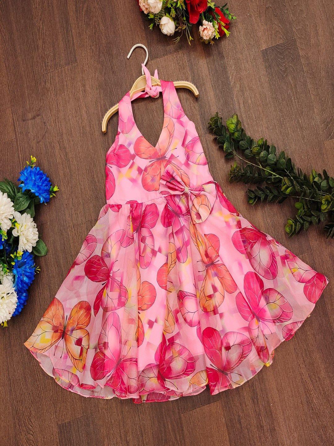 Buy Tejam Girls Floral Printed Fit & Flare Dress - Dresses for Girls ...