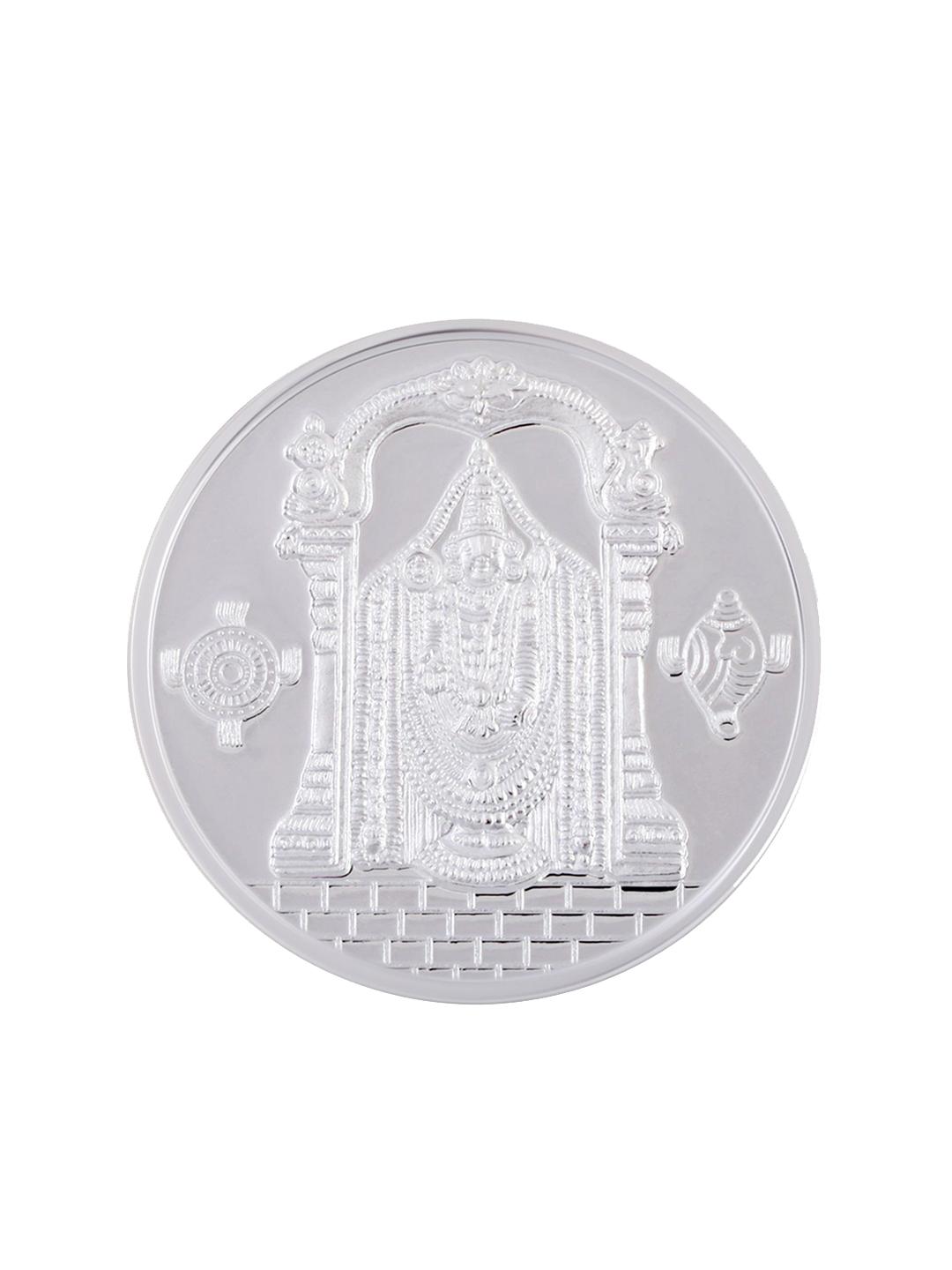 Buy C KRISHNIAH CHETTY JEWELLERS PVT LTD 999 Pure Silver Balaji Coin ...