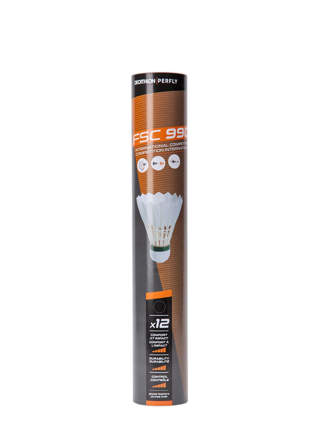 Buy Decathlon Perfly 12Pc Badminton Feather Shuttlecock Fsc 990 Speed ...