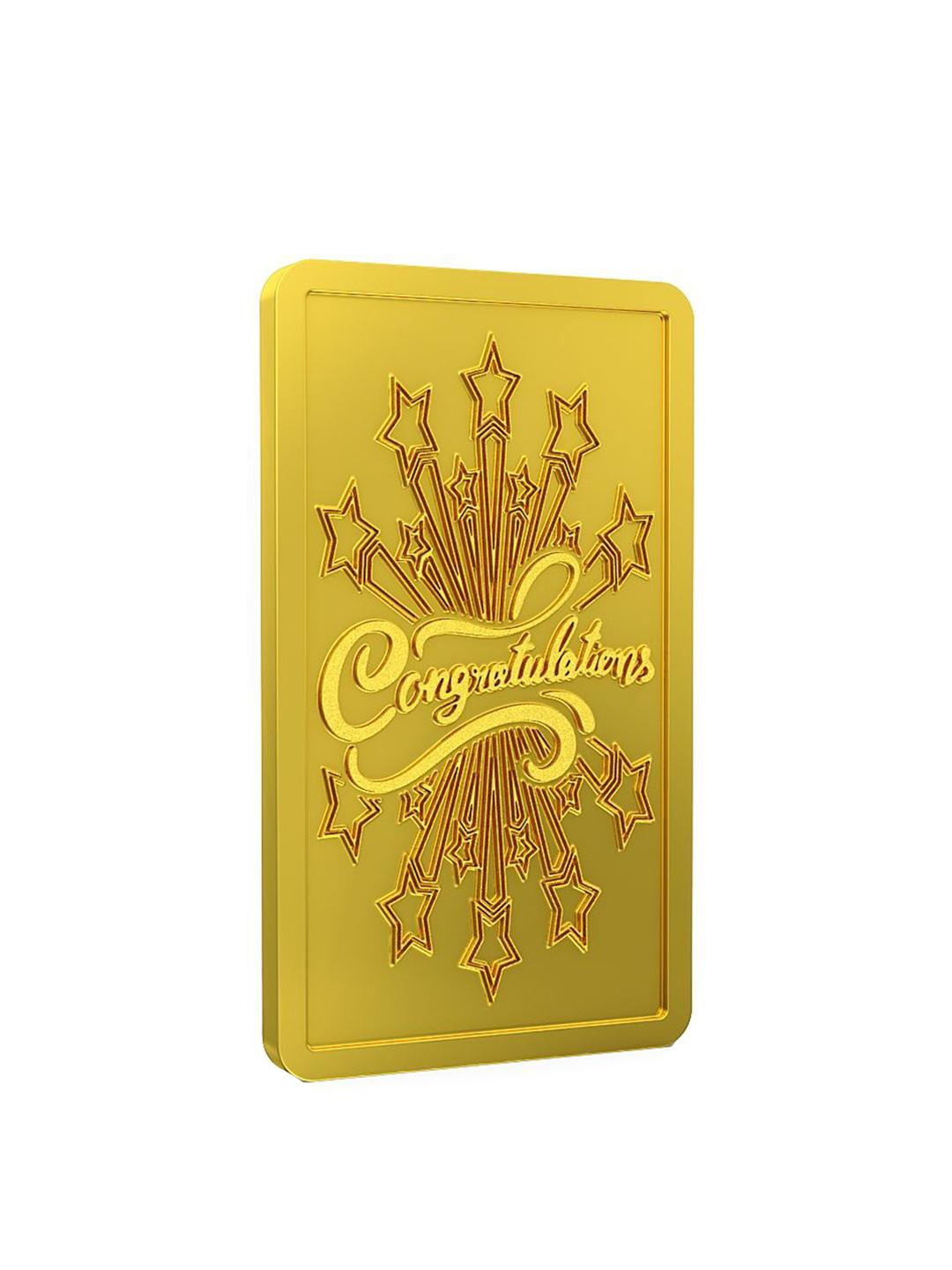 Buy ASPECT BULLION Congratulations 24KT 999 Gold Bar 5 Gm - Gold Coin ...