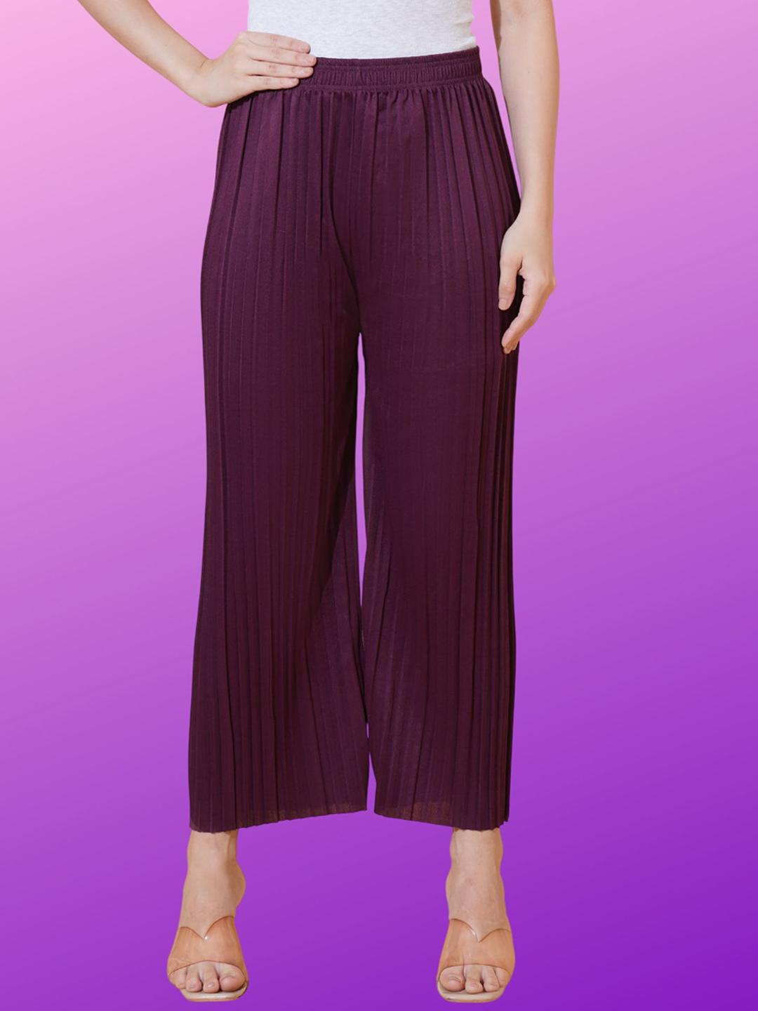 Buy Kintu Parantu Women Striped Straight Palazzos - Palazzos for Women ...