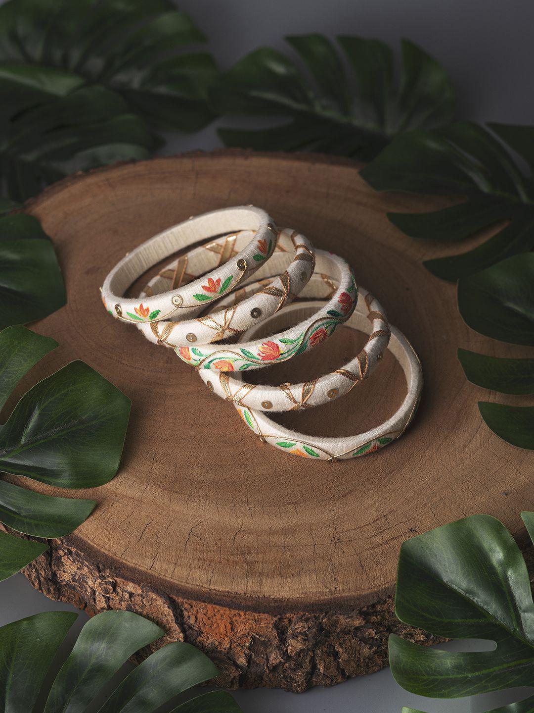 Buy Taasha Craft Set Of 5 Threads Bangles - Bangle for Women 34194784 | Myntra