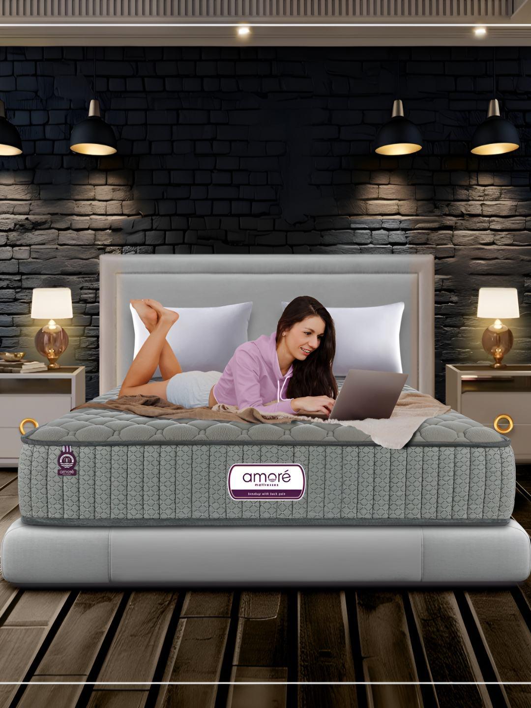 Buy Amore Spine Grey Quilted Orthopedic King Mattress - Mattress for ...